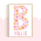 Pip+Phee Personalised Daisy Name Art Print - Bright – pipandphee.au