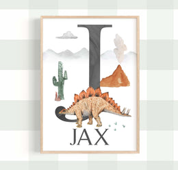 Pip+Phee Jurassic Dinosaur Name Art Print – pipandphee.au