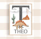 Pip+Phee Jurassic Dinosaur Name Art Print – pipandphee.au