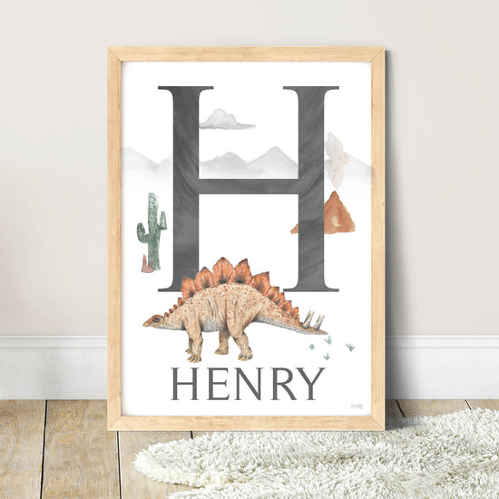 Pip+Phee Jurassic Dinosaur Name Art Print – pipandphee.au